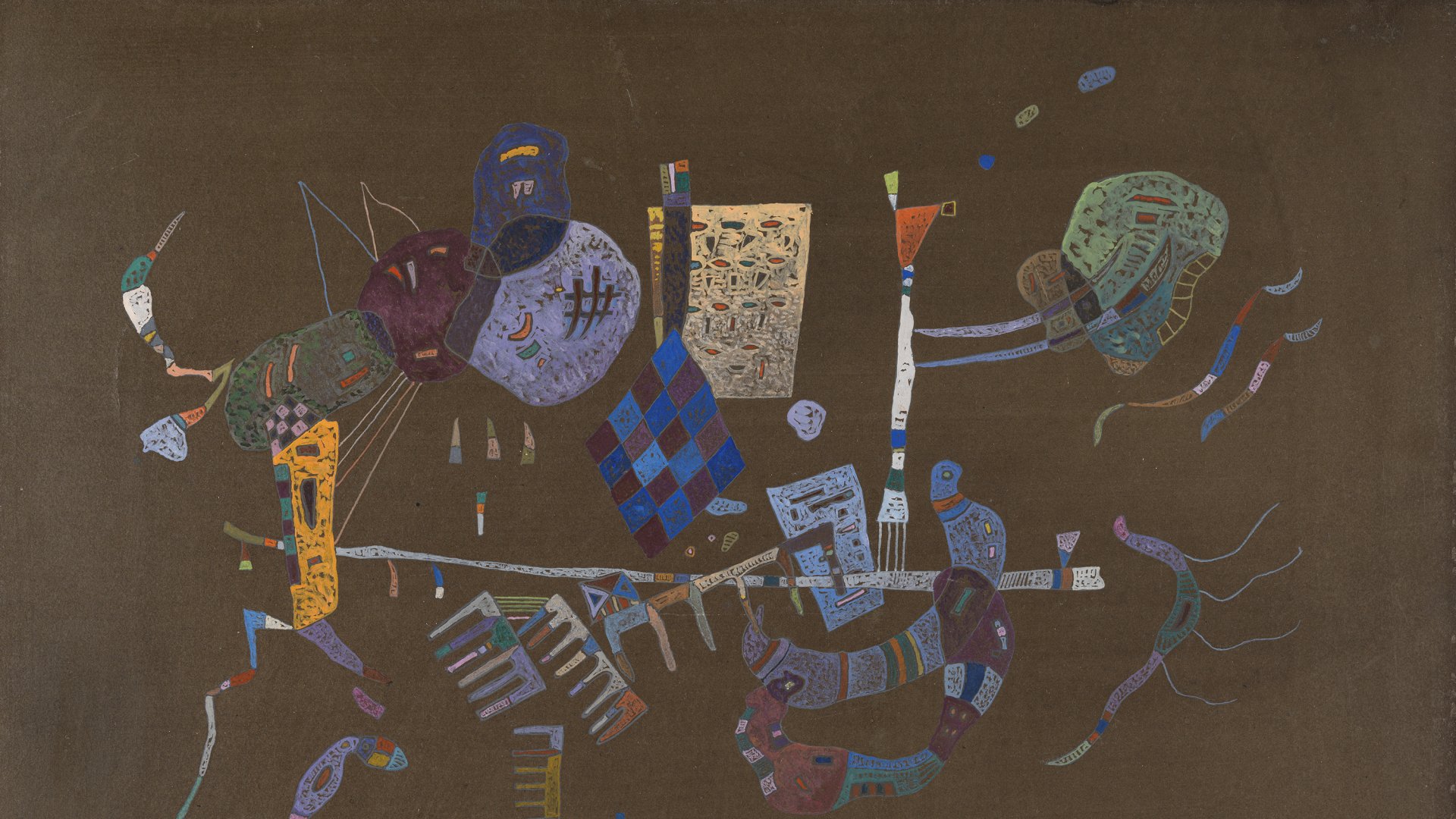 Around the Line - Kandinsky, Wassily. Museo Nacional Thyssen-Bornemisza