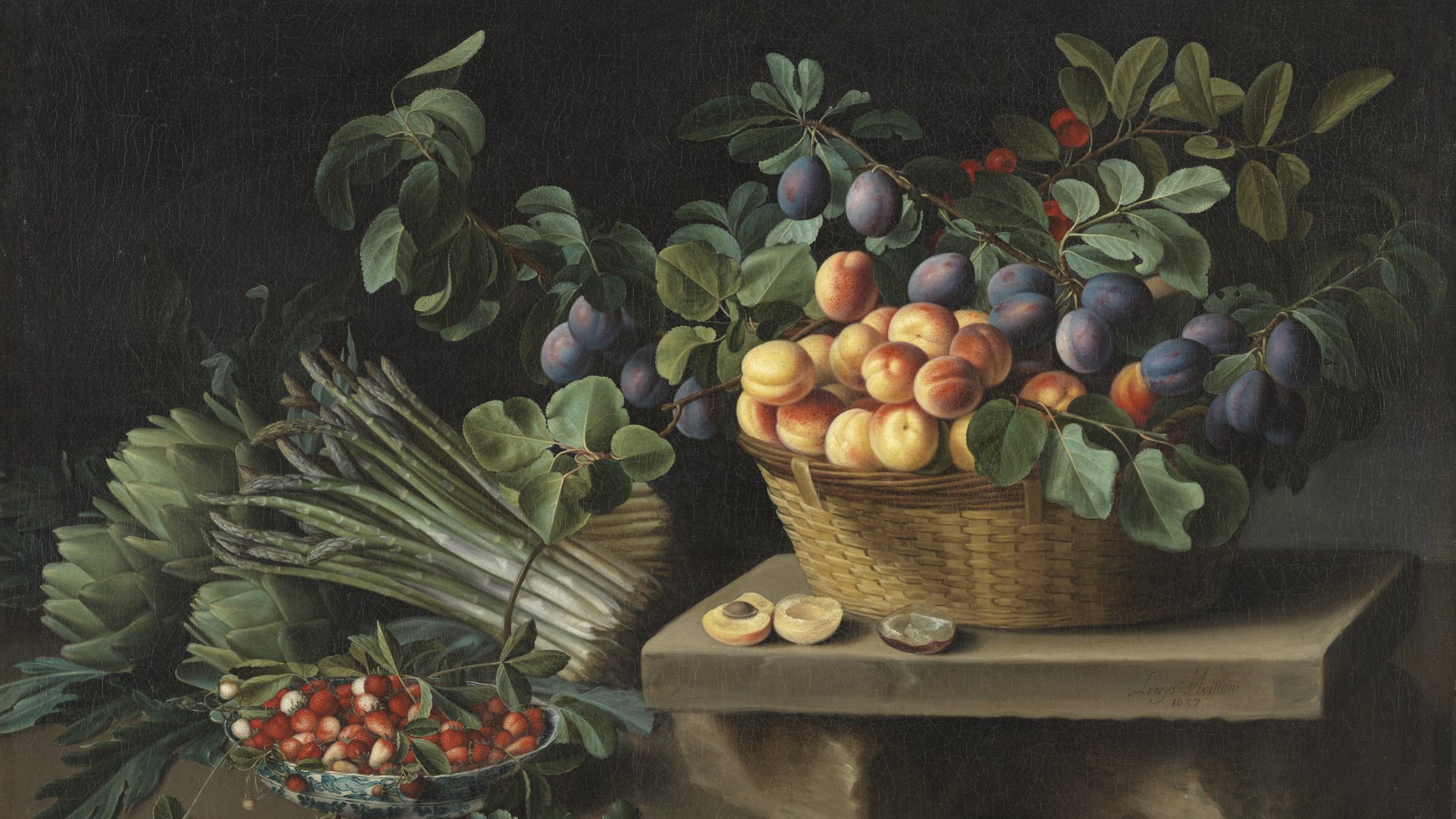 Bodegón con frutas - Moillon, Louise. Museo Nacional Thyssen-Bornemisza