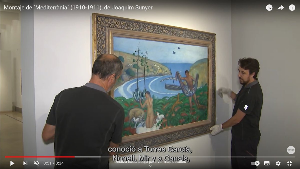 Montaje de `Mediterrània´ (1910-1911), de Joaquim Sunyer | Museo ...