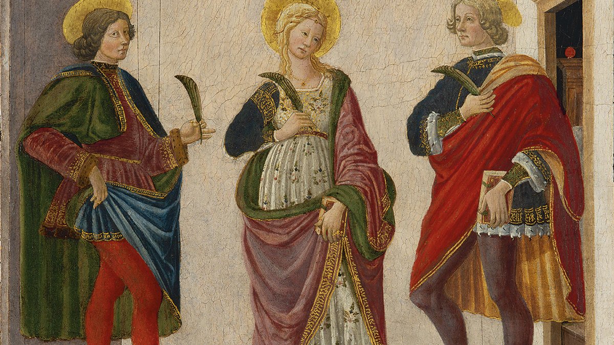 Saint Cecilia between Saint Valerian and Saint Tiburtius with a Donor ...
