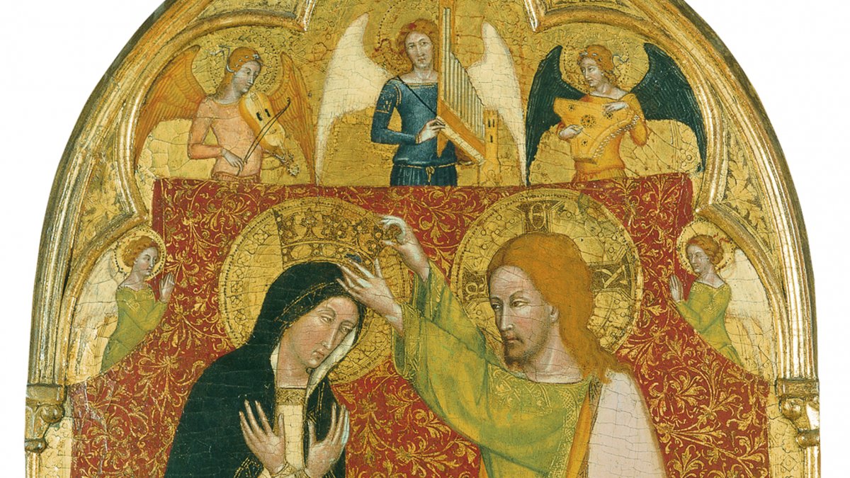 The Coronation of the Virgin with five Angels - Master of 1355. Museo ...
