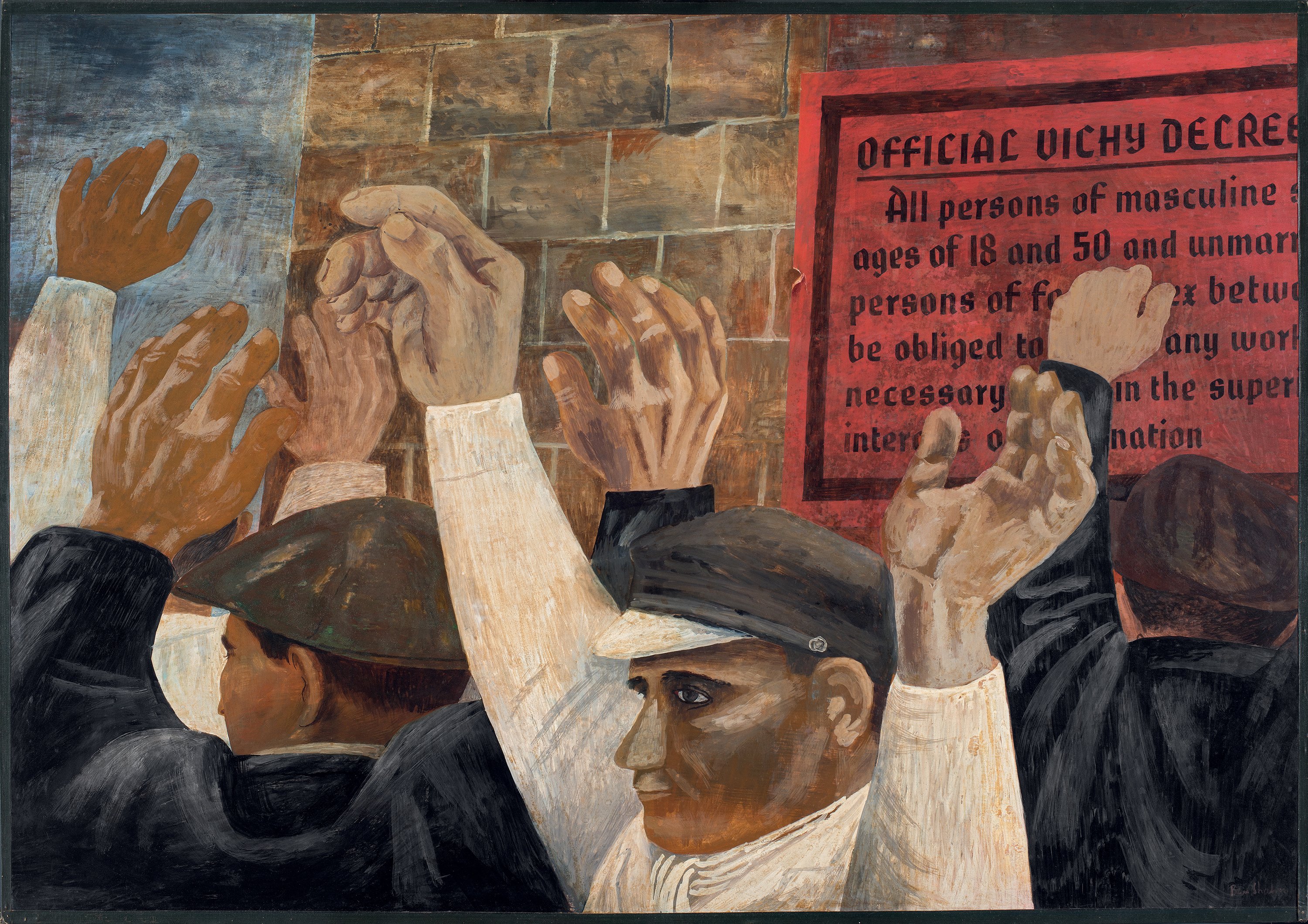 Obreros franceses - Shahn, Ben. Museo Nacional Thyssen-Bornemisza