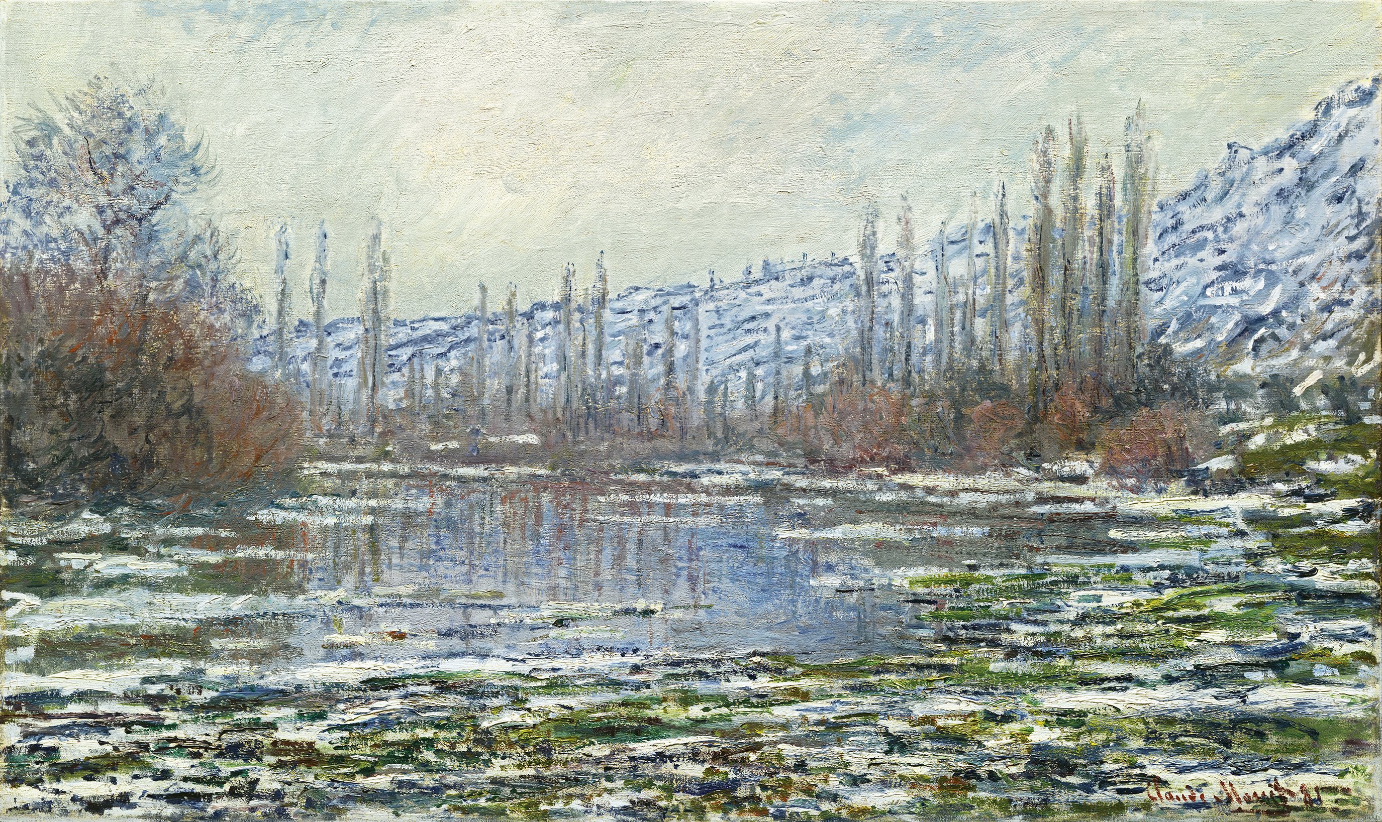 The Thaw at Vétheuil - Monet, Claude. Museo Nacional Thyssen-Bornemisza