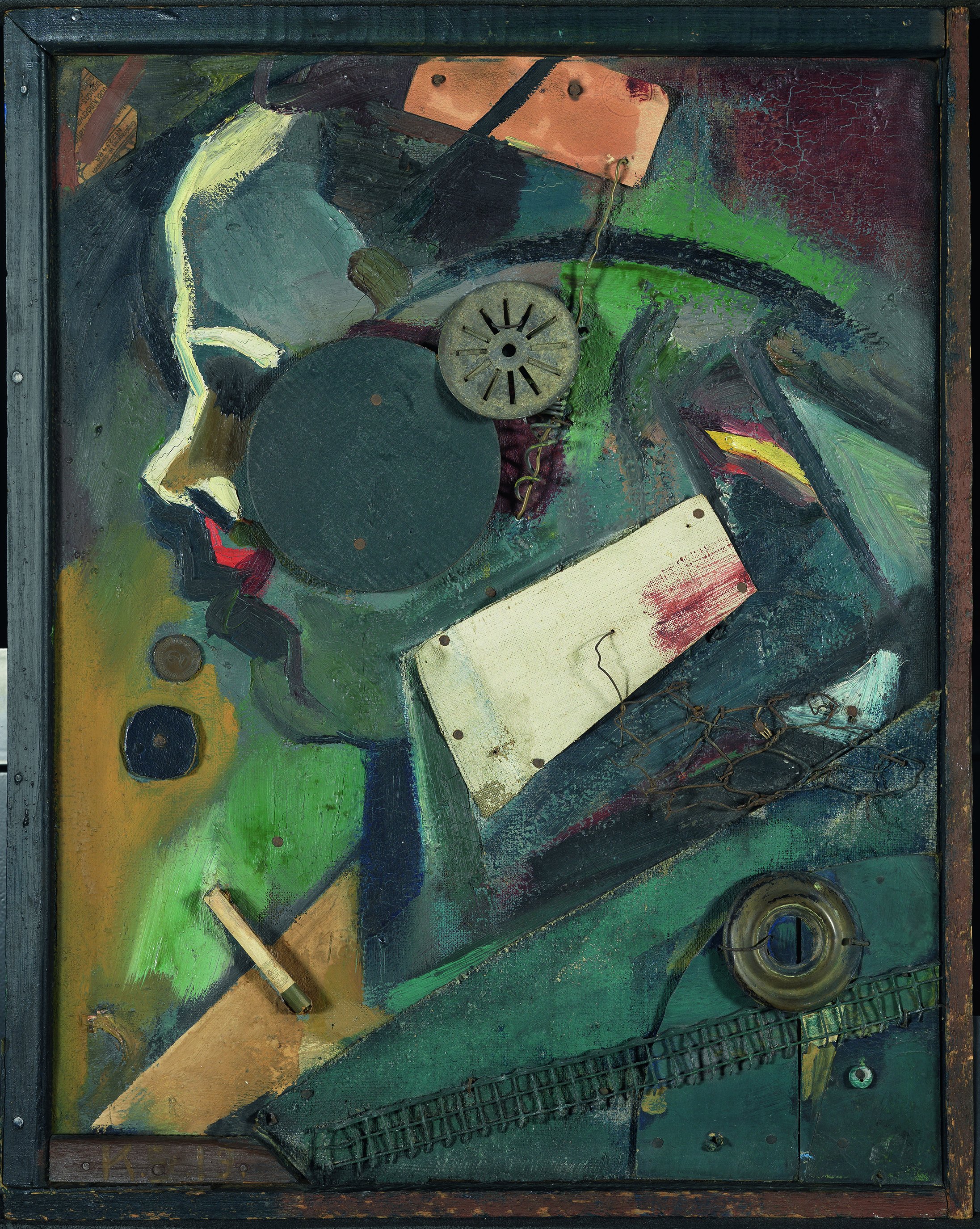 Merzbild 1A (The Psychiatrist) - Schwitters, Kurt. Museo Nacional ...