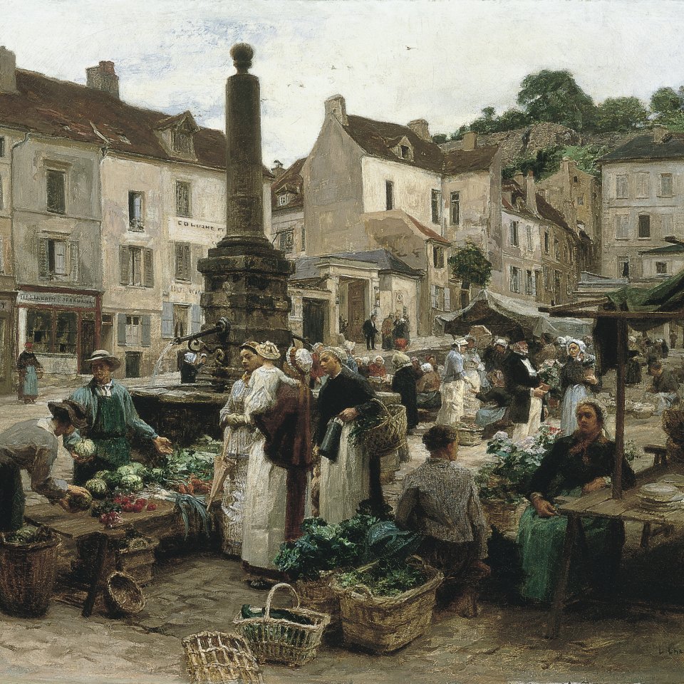 The Harvesters - Lhermitte, Léon-Augustin. Museo Nacional Thyssen ...